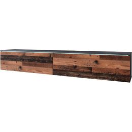 Home Affaire Lowboard &raquo;LOWBOARD VERA, wahlweise mit oder ohne Beleuchtung&laquo; Modernes griffloses TV-Board, 180 cm TV-Schrank, stehend und h&auml;ngend grau B