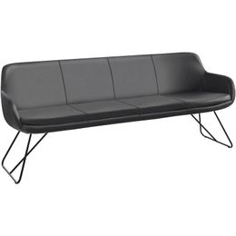 Musterring Essbank &raquo;Tavia&laquo; Schlittengestell in drei Ausf&uuml;hrungen, Breite 180, 200 oder 220 cm grau B/H/T: 200cm x 87cm x 66cm, Echtleder