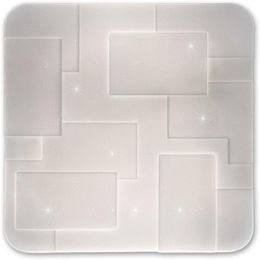 N&auml;ve n&auml;ve LED Deckenleuchte &raquo;Luxor&laquo; LED-Board 1 Stk. Kaltwei&szlig; Warmwei&szlig; Kristalleffekt, dimmbar, CCT, Nachtlicht-/Memoryfunktion,Fernbedienung wei&szlig; 1, H: 