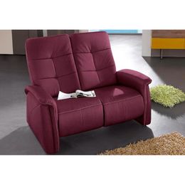 exxpo - sofa fashion 2-Sitzer &raquo;Tivoli, Kinosofa, bequem und komfortabel durch die Relaxfunktion&laquo; (2-sitzig), schmale Armlehnen, hohe R&uuml;ckenlehne rot 