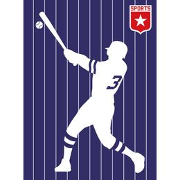 Livingwalls living walls Fototapete &raquo;ARTist Baseball&laquo; Vlies, Wand, Schr&auml;ge bunt Vlies B/L: 2m x 2,7m