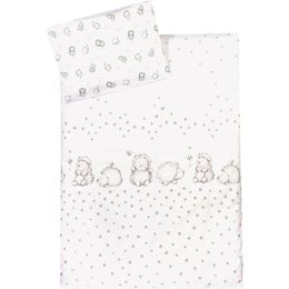 Julius Z&ouml;llner Kinderbettw&auml;sche &raquo;Igelchen, in 100x135cm passt in Babybetten von 70x140cm und 60x120cm&laquo; 2 Stk. mit kleinem Igel, 80x80 cm f&uuml;r Wiegen, Stubenwagen und 