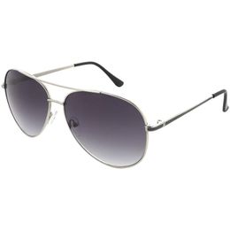 Delmao Damen DELMAO Pilotenbrille f&uuml;r SIE und IHN - klassische Form - zeitloses Design grau Einheitsgr&ouml;&szlig;e