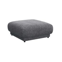 FLEXLUX Pouf &raquo;Molino, Fu&szlig;hocker, Sitzhocker, Polsterhocker&laquo; Kaltschaum & Stahl-Wellen, F&uuml;sse Schwarz grau 100% Polyester B/H/T: 107cm x 44cm x 107cm, 