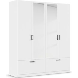 Rauch Dreht&uuml;renschrank &raquo;Kleiderschrank Schrank Garderobe W&auml;scheschrank BARI mit Spiegel&laquo; mit Schubk&auml;sten und modernem Griff in Graumetallic MADE IN 