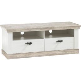 Home Affaire Lowboard &raquo;FlorenzTV-Board, TV-Schrank&laquo; Fernsehtisch im romantischen Landhaus-Look, Breite 134 cm wei&szlig; B/H/T: 134cm x 51cm x 44cm, 2 Stk.