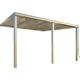 Beckmann Terrassendach &raquo;Exklusiv Gr. 10&laquo; grau Aluminium, Kunststoff B/H/T: 407cm x 261,2cm x 371,3cm, einbrennlackiert