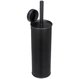 Wenko WC-Garnitur &raquo;Static-Loc Modell Plus Pavia&laquo; aus Edelstahl Kunststoff Polypropylen geschlossener WC-B&uuml;rstenhalter zur Wandbefestigung ohne Bohren 