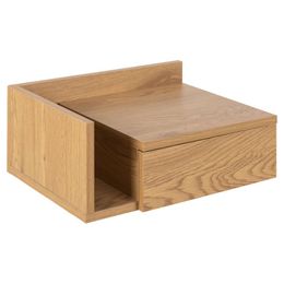 ACTONA GROUP Nachttisch &raquo;Ashlan Nachtkommode&laquo; Nachtschrank, wandmontiert, 1 Schublade, 1 Fachboden, Metallschienen braun B/H/T: 40cm x 16,5cm x 32cm