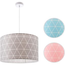 Paco Home Pendelleuchte &raquo;Stella 401&laquo; E27 Deckenlampe Wohnzimmer Schlafzimmer H&auml;ngelampe Skandi Rauten E27 wei&szlig; 1, &Oslash; 45,5cm H: 27cm