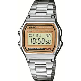 CASIO VINTAGE Damen CASIO VINTAGE Chronograph Quarzuhr, Armbanduhr, Damenuhr, Herrenuhr, Digitaluhr,Edelstahlarmband silber Einheitsgr&ouml;&szlig;e