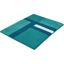 Kleine Wolke Badematte &raquo;&raquo;Ariana&laquo;, Badvorleger, Badezimmer Teppich&laquo; H&ouml;he 20 mm rutschhemmend beschichtet fu&szlig;bodenheizungsgeeignet Geometrisches Design mit 