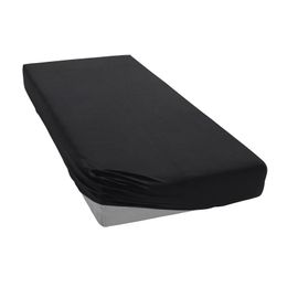 Elegante Spannbettlaken &raquo;Mako-Jersey&laquo; in hochwertiger Qualit&auml;t mit Elasthan-Anteil schwarz Mako-Jersey, Obermaterial: 97% Baumwolle, 3% Elasthan 1 Stk., Mako-