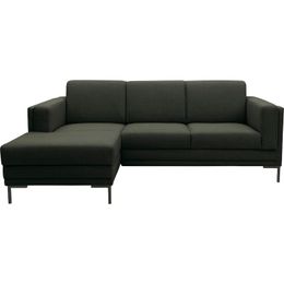 LOOKS by Wolfgang Joop Ecksofa &raquo;LOOKS VII L-Form&laquo; klare Linien, edles Design gr&uuml;n 100% Polyester B/H/T: 214cm x 82cm x 146cm, Struktur, Longchair 