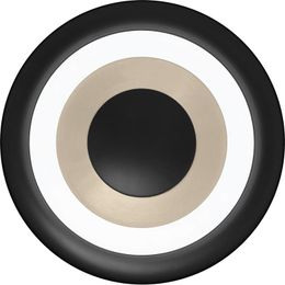 HELL h&ouml;llisch gutes Licht LED Deckenleuchte &raquo;SPEAKER&laquo; LED-Modul 1 Stk. warmwei&szlig; - kaltwei&szlig; B-Link Fernbedienung, CCT schwarz 1, &Oslash; 40cm H: 8cm, 1 Stk.