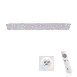 JUST LIGHT LED Deckenleuchte &raquo;SPARKLE&laquo; LED-Board 1 Stk. warmwei&szlig; - kaltwei&szlig; CCT - &uuml;ber Fernbedienung und Schalter grau 1, 1 Stk.