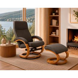 OTTO home Relaxsessel &raquo;mit Hocker PARIS Webstoff - OTTO. Verl&auml;ssliche Qualit&auml;t.&laquo; bestehend aus Sessel und Hocker, 2 Stk. tlg. Relaxfunktion, Dreh- und