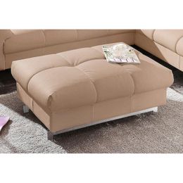 COTTA Hocker &raquo;Chef&laquo; Hocker mit eleganter Steppung, Bodenfreiheit 12,5 cm braun 100% Echtleder;Softlux -Kunstleder;NaturLeder (echtes Rindsleder);Luxus