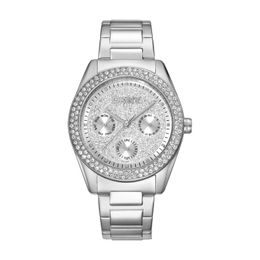 DKNY Damen DKNY Quarzuhr &raquo;Chambers Multi Glitz&laquo; Armbanduhr, Damenuhr, Edelstahlarmband, analog, Tag silber Einheitsgr&ouml;&szlig;e