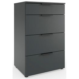 wimex Schubkastenkommode &raquo;Level by fresh to go&laquo; 4 Schubladen mit soft-close Funktion, 54cm breit, 84cm hoch grau Holzwerkstoff B/H/T: 54cm x 84cm x 41cm, 4 