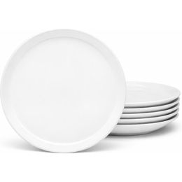 Van Well Pizzateller &raquo;Wellco, Teller 30 cm, 6 St&uuml;ck&laquo; Teller Set, Porzellan, sp&uuml;lmaschinenfest und mikrowellengeeignet Porzellan 33cm