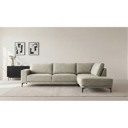 OTTO home Ecksofa &raquo;Casina&laquo; mit abgerundeter Ottomane, in einem weichen Chenille-Stoff beige 90%Polyester, 10% Nylon B/H/T: 289cm x 85cm x 210cm, 