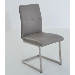 K+w Komfort & Wohnen K+W Komfort & Wohnen Freischwinger &raquo;6511&laquo; () Freischwinger mit Hochkantrohr und praktischem Metallgriff am R&uuml;cken grau B/H/T: 46cm x 90cm x 62cm, 
