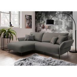 Home Affaire Ecksofa &raquo;Lazio modern und bequem, schmale Armlehnen, tolle Detailverarbeitung&laquo; inklusive Armlehnenverstellfunktion, 4x Zierkissen gratis 