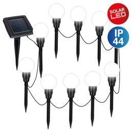 N&auml;ve n&auml;ve LED Solarleuchte &raquo;Helsinki&laquo; LED-Modul 1 Stk. Warmwei&szlig; 10er Set Dekoerdspie&szlig;e kugelf&ouml;rmig mit Solarpanel, L: 650cm, warmwei&szlig; schwarz 10, &Oslash; 5cm H: 