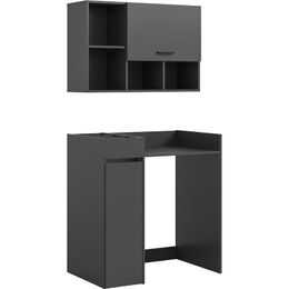 Welltime Badm&ouml;bel-Set &raquo;FALAS, 3-teilig, Hauswirtschaftsraum Set, Breite 95 cm&laquo; Set, bestehend aus: Waschmaschinenumbauschrank, Standregal & 