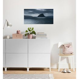 Komar Leinwandbild &raquo;Silver Sea - Gr&ouml;&szlig;e 60 x 30 cm&laquo; Baum Berge Blumen Bl&auml;tter Foto Jahreszeiten Landschaft Meer Natur Palmen Strand Packung, 1 Stk. tlg. 