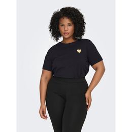 Only Carmakoma Damen Only CARMAKOMA T-Shirt &raquo;CARKITA LIFE S/S LOGO TOP JRS NOOS&laquo; Baumwolle, regular fit L