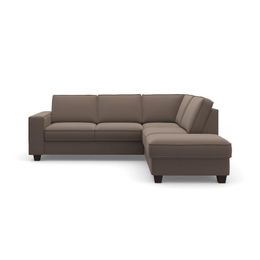 OTTO home Ecksofa &raquo;County L-Form&laquo; wahlweise Ottomane links oder rechts, mit Federkern-Polsterung grau Luxus-Microfaser (100% Polyester);Struktur fein 