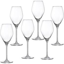 Ritzenhoff & Breker Wei&szlig;weinglas &raquo;Salsa&laquo; robust und kristallklar, 6-teilig transparent Glas &Oslash; 7cm x 22cm, 340ml, 6 Stk.