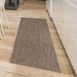 ANDIAMO K&uuml;chenl&auml;ufer &raquo;Soft&laquo; rechteckig 5 mm H&ouml;he Vinyl-K&uuml;chenl&auml;ufer, meliert, Flechtoptik, rutschhemmend grau Kunstfaser B : 50cm 1 Stk., 5mm, L: 150cm