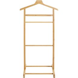 HAKU Herrendiener &raquo;Anzugst&auml;nder, Dressboy, Kleiderboy, Kleiderbutler, Stiller Diener&laquo; freiform - aus Bambus natur -B/T/H 48/36/97 cm beige Bambus 