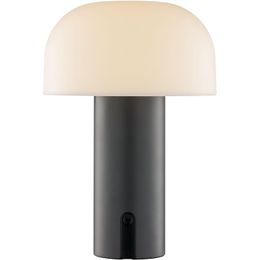Brilliant LED Au&szlig;en-Tischleuchte &raquo;Mattis&laquo; LED-Modul 1 Stk. Warmwei&szlig; mit Akku, 21 x 15 cm, 240 lm, 2700 K, dimmbar, IP44 schwarz 1, &Oslash; 15cm H: 21cm, 1 Stk.