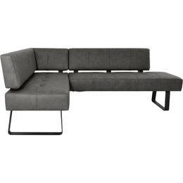K+w Komfort & Wohnen K+W Komfort & Wohnen Eckbank &raquo;Spider II&laquo; Sitzsteppung, bequem durch Sandwichbauweise, 2 Stellma&szlig;e schwarz B/H/T: 165cm x 88cm x 195cm, Microfaser 1, 