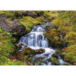 papermoon Fototapete &raquo;Mountain Stream in Dolomites&laquo; glatt bunt Vlies B/L: 1,5m x 1,11m, Bahnen: 7 Stk.