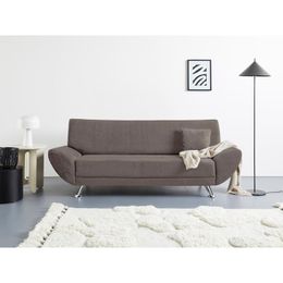 Home Affaire 3-Sitzer &raquo;Saltare elegant & komfortabel, toller Designfu&szlig;, bequem, Breite 205cm&laquo; grau 100% Polyester B/H/T: 205cm x 78cm x 82cm, Webstoff