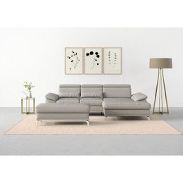 Sit & More sit&more Ecksofa &raquo;Cabrio L-Form, B: 295 cm, mit Sitztiefen-, Arm- & Kopfteilverstellung&laquo; 2 Nierenkissen, Federkern, optional Schlaffunktion und 