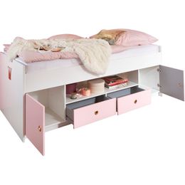 wimex Kinderbett &raquo;Cindy2&laquo; rosa Liegefl&auml;che L&auml;nge B: 200cm x 90cm, H&ouml;he Bett: 74cm H&ouml;he Fu&szlig;teil: 74cm, ohne Matratze