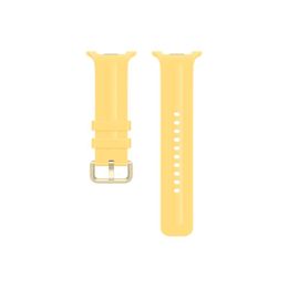 Samsung Smartwatch-Armband &raquo;Sport Band (S/M) f&uuml;r Galaxy Watch9 und Watch8&laquo; gelb Fluor-Elastomer Passend f&uuml;r Handgelenke mit einem Umfang von 130 - 180 mm