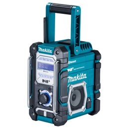 Baustellenradio &raquo;DMR112&laquo; ( Digitalradio (DAB+) FM-Tuner ) ohne Akku blau Kann mit Makita-Li-Ion-Akkus 7,2 - 18 V sowie mit den neuen 10,8 V-