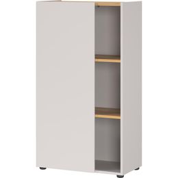 Germania Aktenschrank &raquo;Adrano&laquo; passend f&uuml;r Ordner, in 2 H&ouml;hen, beidseitig montierbar, Made in Germany wei&szlig; Holzwerkstoff Kaschmir, B/H/T: 61cm x 110cm