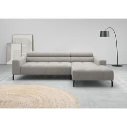 Home Affaire Ecksofa &raquo;Claya, 258 cm breit, L-Form, Kopfteilverstellung&laquo; Moderne Steppung, weicher Polsteraufbau & saugroboterfreundliche H&ouml;he 95% 