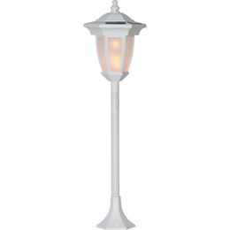 Parforce Traditional Hunting LED Solarleuchte &raquo;Solarlampe Flame&laquo; LED-Board 1 Stk. Extra-Warmwei&szlig; mit Flammen-Effekt als H&auml;nge-, Tisch-, Boden- oder Wegleuchte wei&szlig; 1, &Oslash; 15,5cm H: 