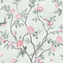 Laura Ashley Vliestapete &raquo;Eglantine&laquo; gemustert FSC zertifiziert, mit lebhaftem Druck, 10 Meter L&auml;nge rosa Vlies B/L: 0,52m x 10m, Rollen: 1