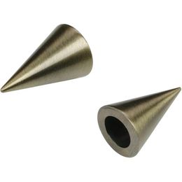 Liedeco Gardinenstangen-Endst&uuml;ck &raquo;Cone&laquo; f&uuml;r Gardinenstangen &Oslash; 16 mm gold 2 Stk.