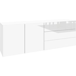 borchardt M&ouml;bel borchardt M&ouml;bel Sideboard &raquo;Sophia, H&auml;ngeschrank mit 2 T&uuml;ren, 3 Schubk&auml;sten, Breite 152 cm&laquo; grifflose Optik, viel Stauraum, verstellbare B&ouml;den wei&szlig; 